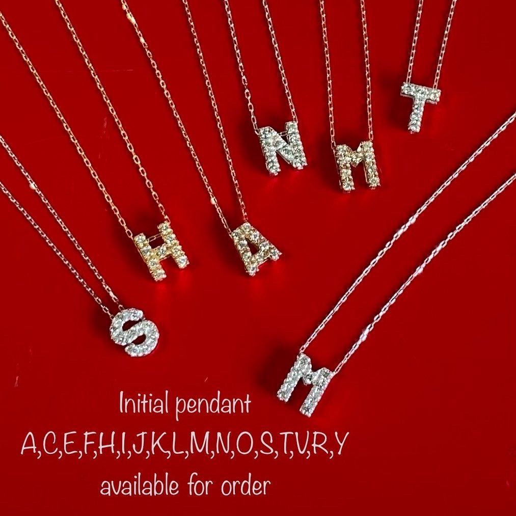 Personalized Elegance: Letter Pendant in 18K Gold from Japan – JMW ...
